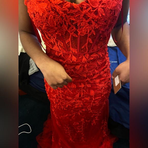 Dresses | Red Prom Dress Maroon Diamonds | Poshmark